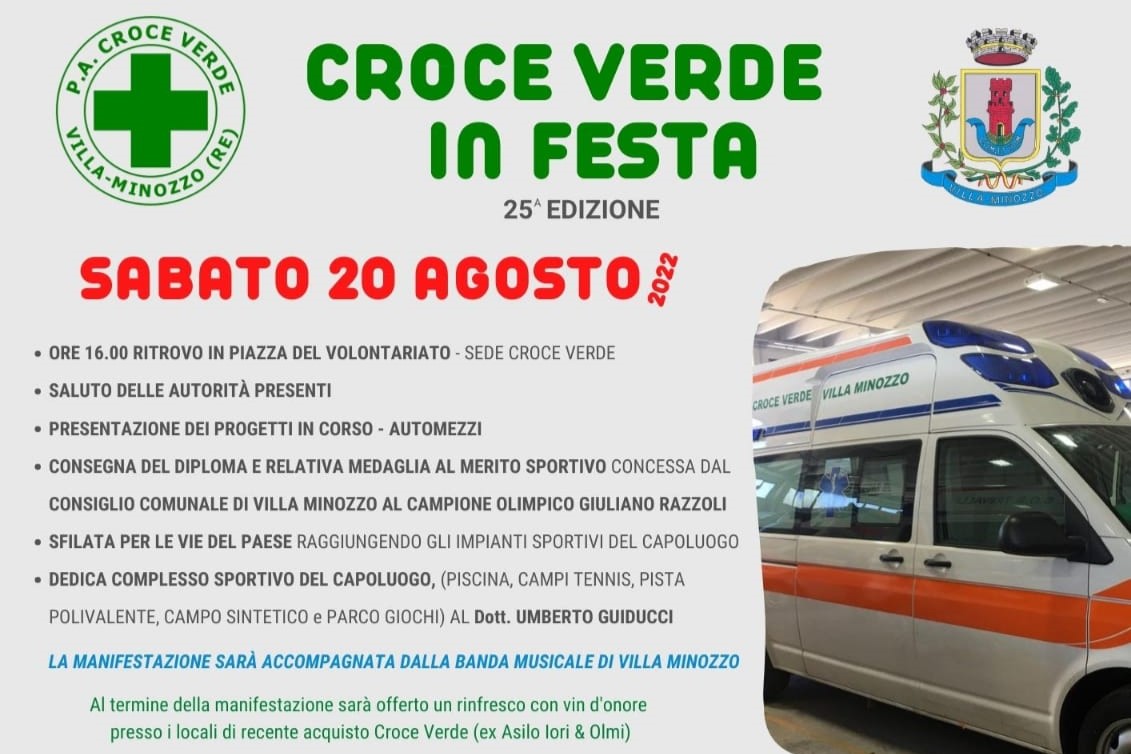25ª FESTA DELLA CROCE VERDE - P.A. Croce Verde Villa Minozzo | P.A ...